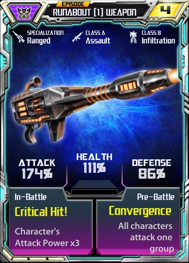 Runabout (1) Weapon | Transformers Legends Wiki | Fandom