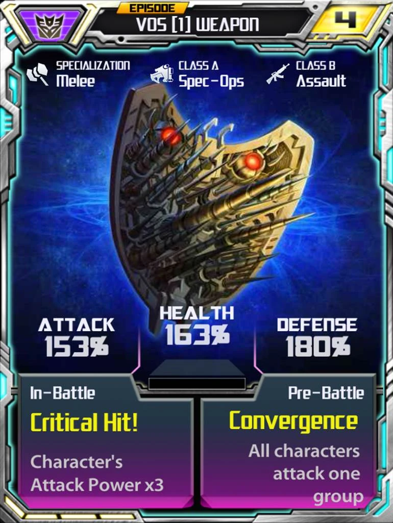 Vos (1) Weapon | Transformers Legends Wiki | Fandom