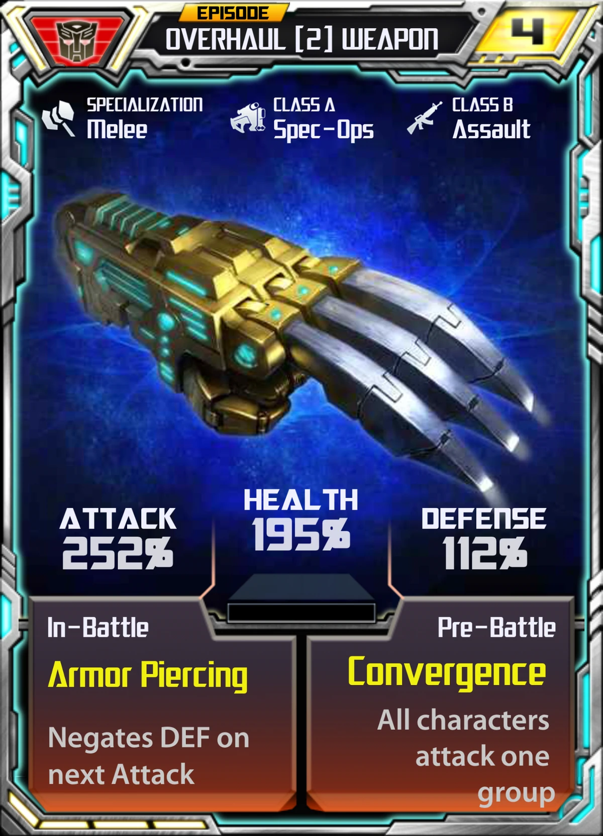 Overhaul (2) Weapon | Transformers Legends Wiki | Fandom
