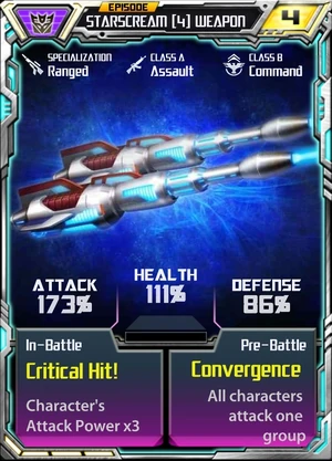 Starscream (4) Weapon | Transformers Legends Wiki | Fandom