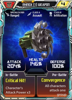 Rhinox (1) Weapon | Transformers Legends Wiki | Fandom