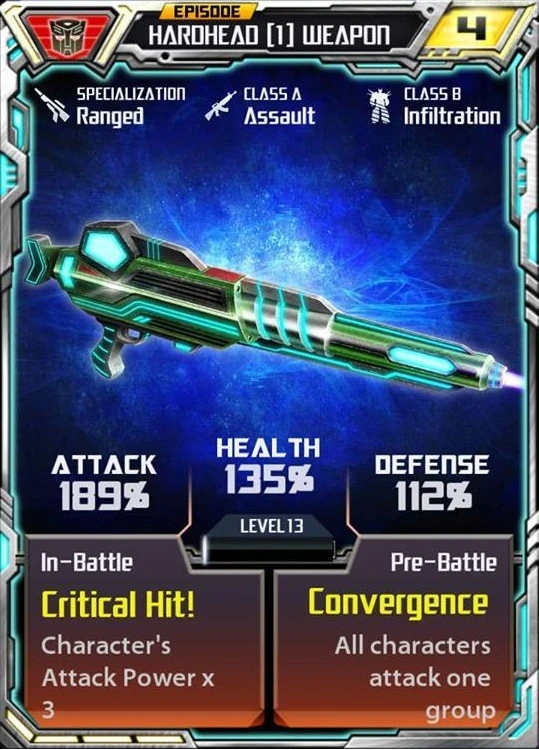 Hardhead (1) Weapon | Transformers Legends Wiki | Fandom