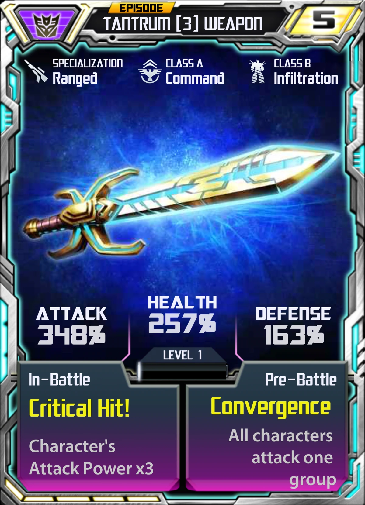 Tantrum (3) Weapon | Transformers Legends Wiki | Fandom