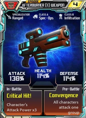 Afterburner (1) Weapon | Transformers Legends Wiki | Fandom