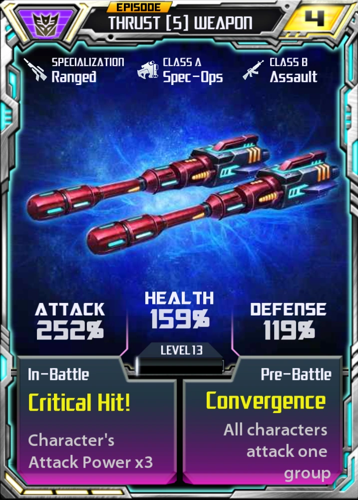 Thrust (5) Weapon | Transformers Legends Wiki | Fandom