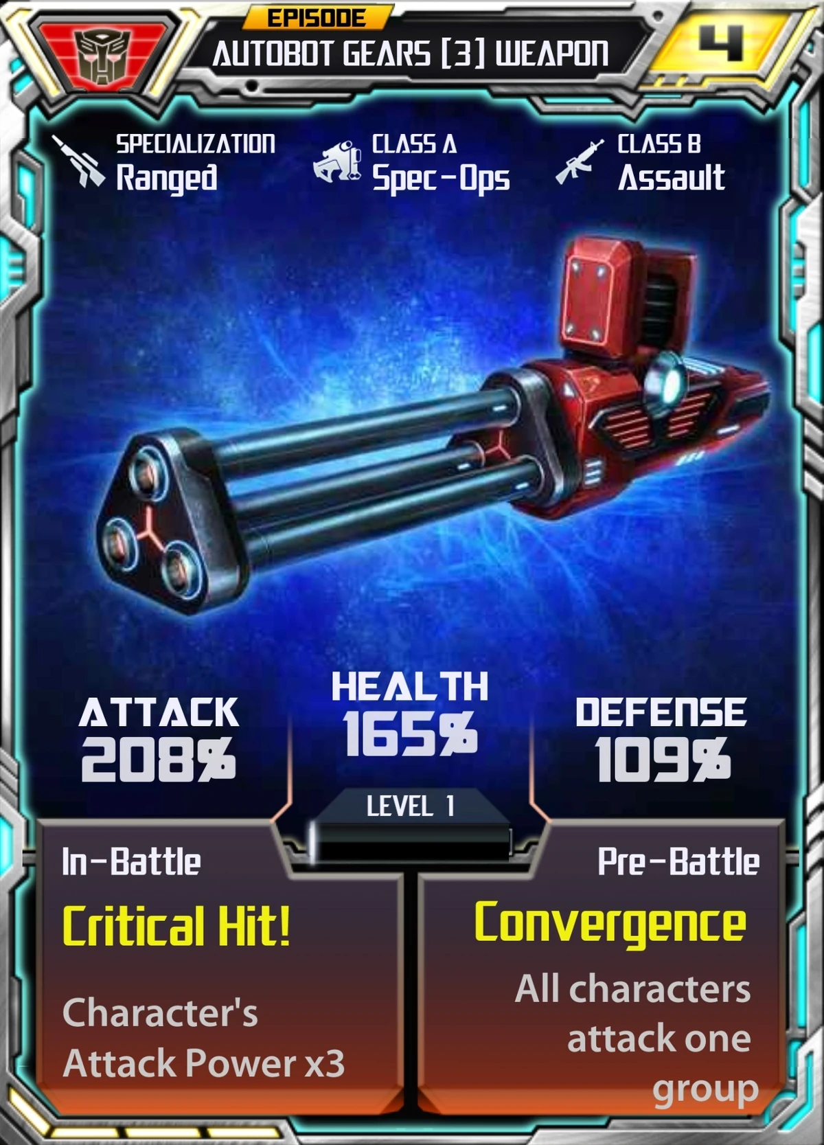 Autobot Gears (3) Weapon | Transformers Legends Wiki | Fandom