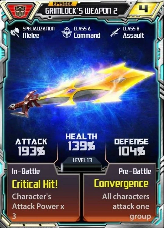 Grimlock (3) Weapon | Transformers Legends Wiki | Fandom