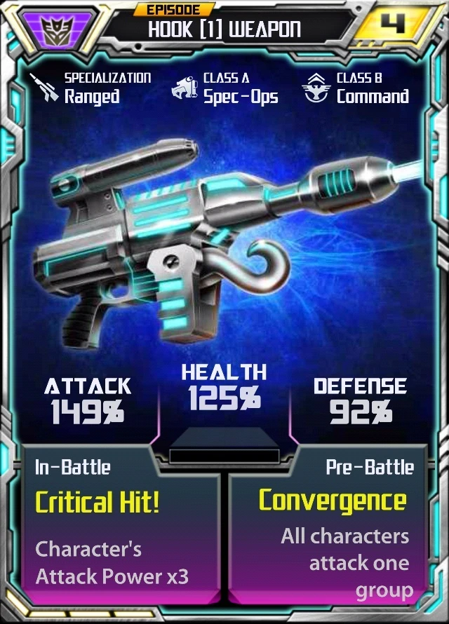 Hook (1) Weapon | Transformers Legends Wiki | Fandom