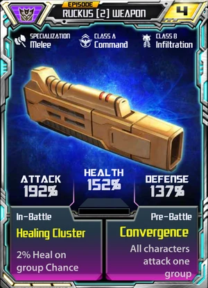 Ruckus (2) Weapon | Transformers Legends Wiki | Fandom