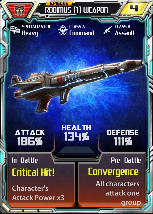 Rodimus (1) Weapon | Transformers Legends Wiki | Fandom