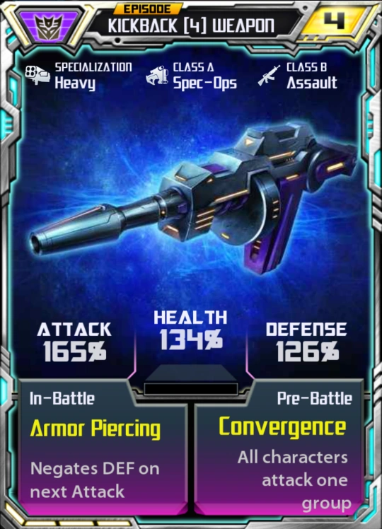 Kickback (4) Weapon | Transformers Legends Wiki | Fandom