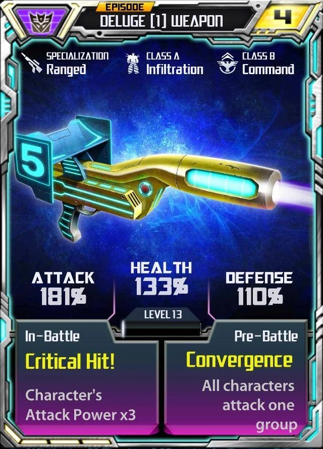 Deluge (1) Weapon | Transformers Legends Wiki | Fandom