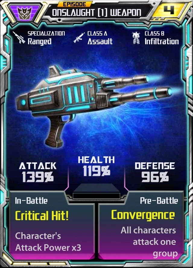 Onslaught (1) Weapon | Transformers Legends Wiki | Fandom