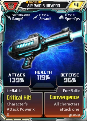 Air Raid (1) Weapon | Transformers Legends Wiki | Fandom