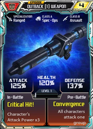 Outback (1) Weapon | Transformers Legends Wiki | Fandom