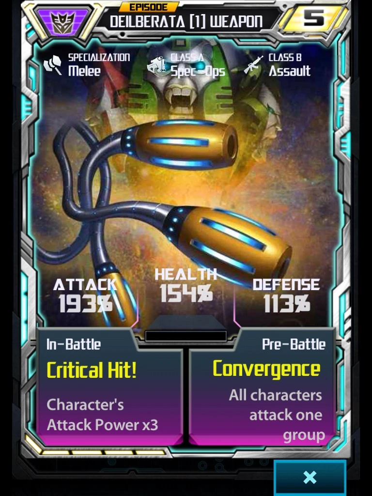 Deilberata (1) Weapon | Transformers Legends Wiki | Fandom