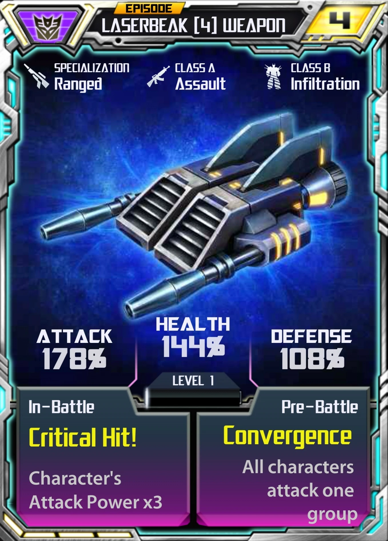 Laserbeak (4) Weapon | Transformers Legends Wiki | Fandom