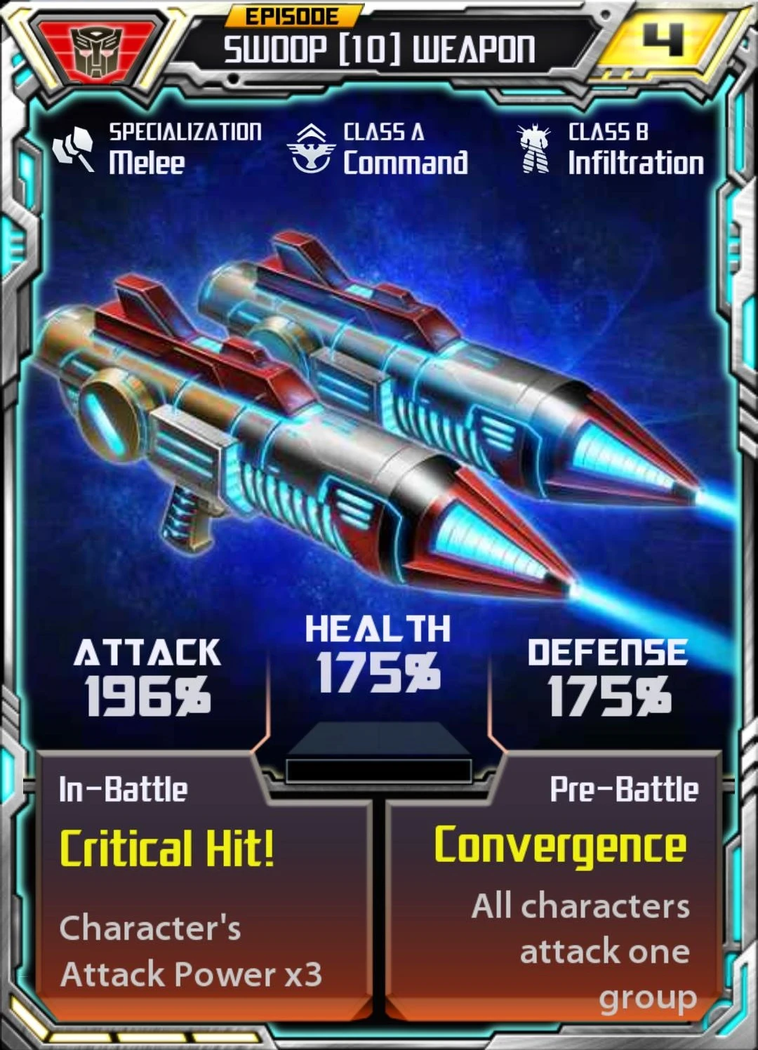 Swoop (10) Weapon | Transformers Legends Wiki | Fandom