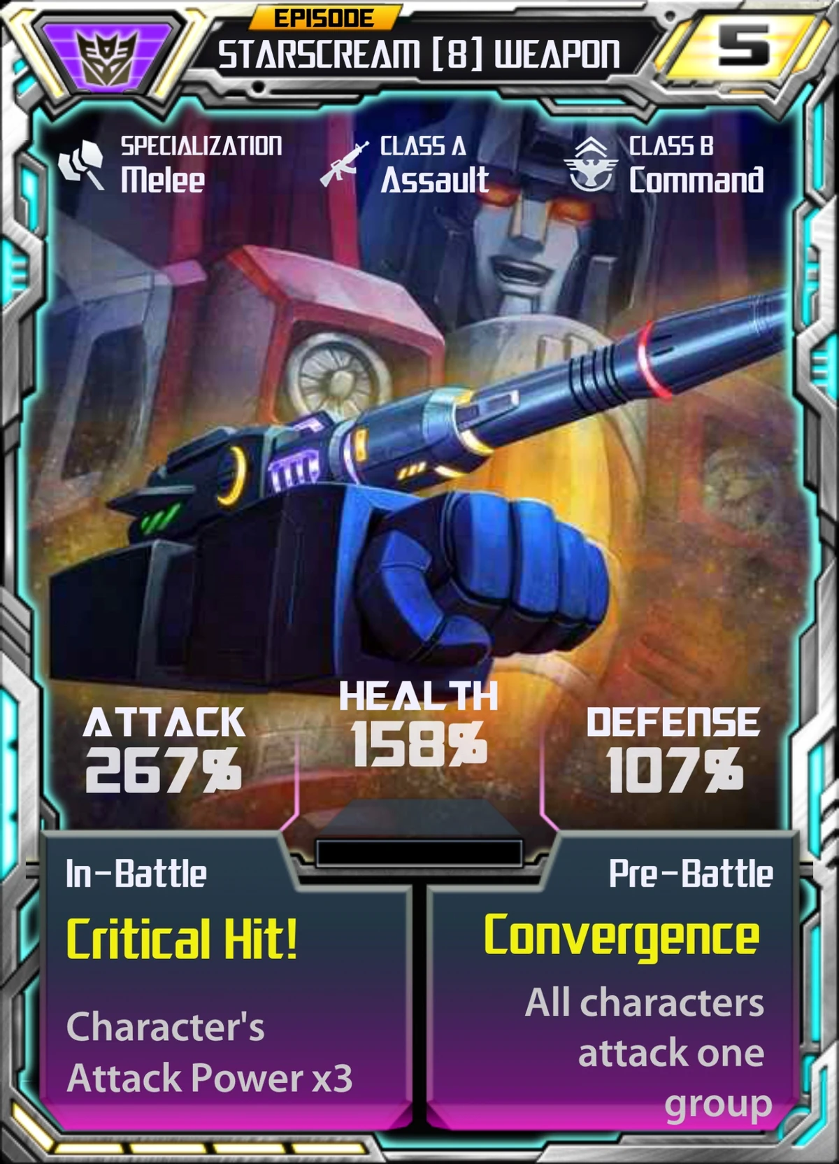 Starscream (8) Weapon | Transformers Legends Wiki | Fandom