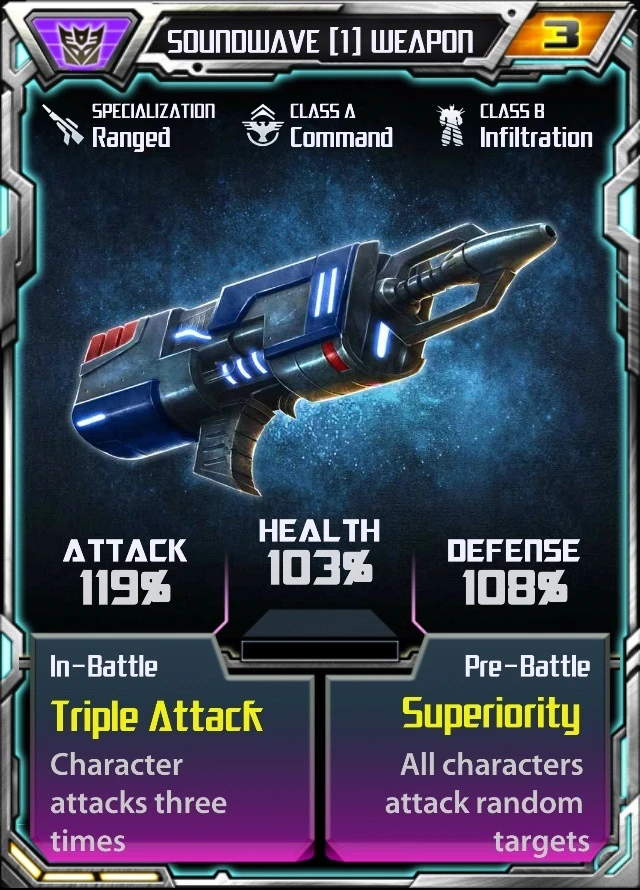 Soundwave (1) Weapon | Transformers Legends Wiki | Fandom