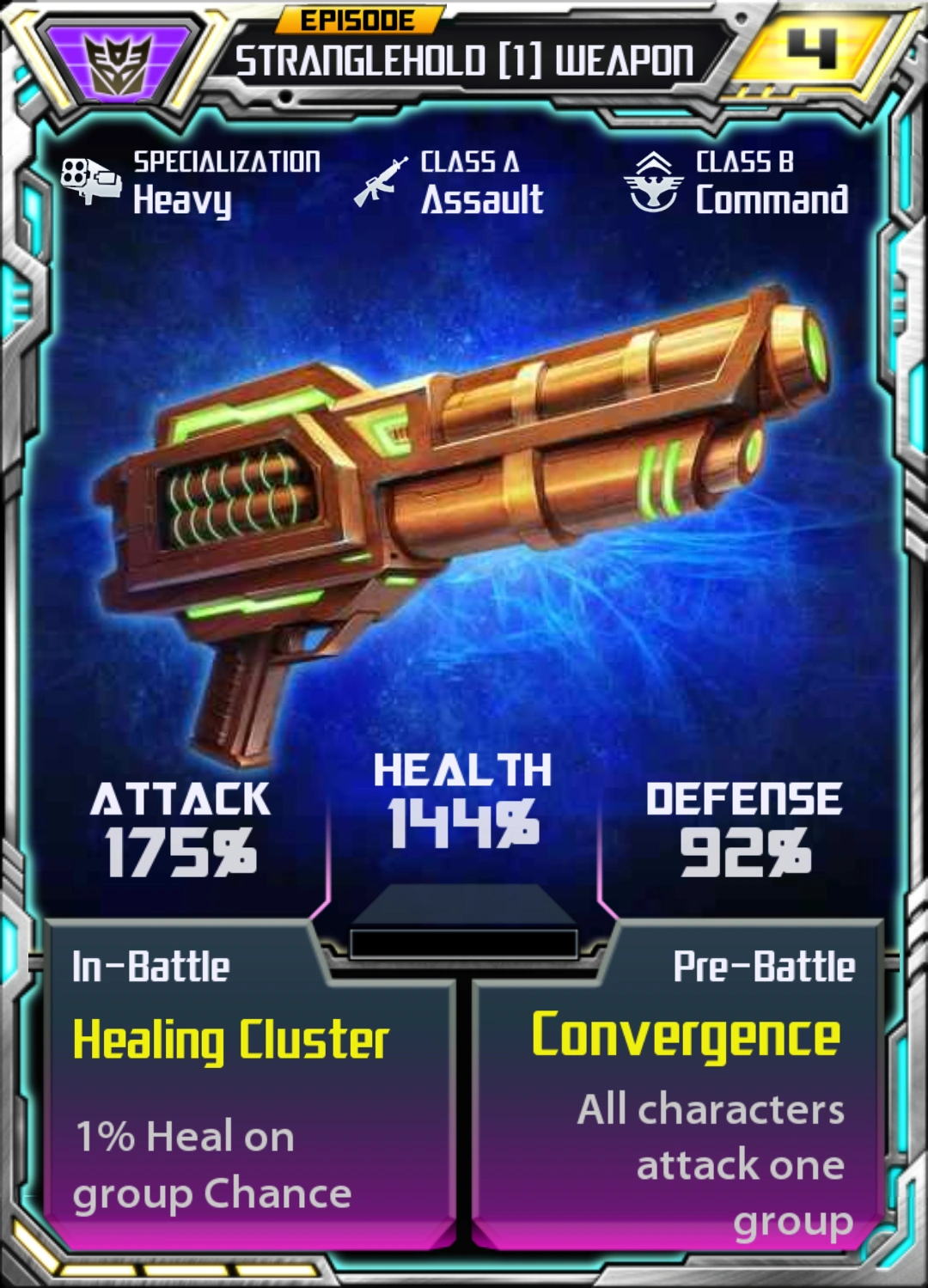 Stranglehold (1) Weapon | Transformers Legends Wiki | Fandom