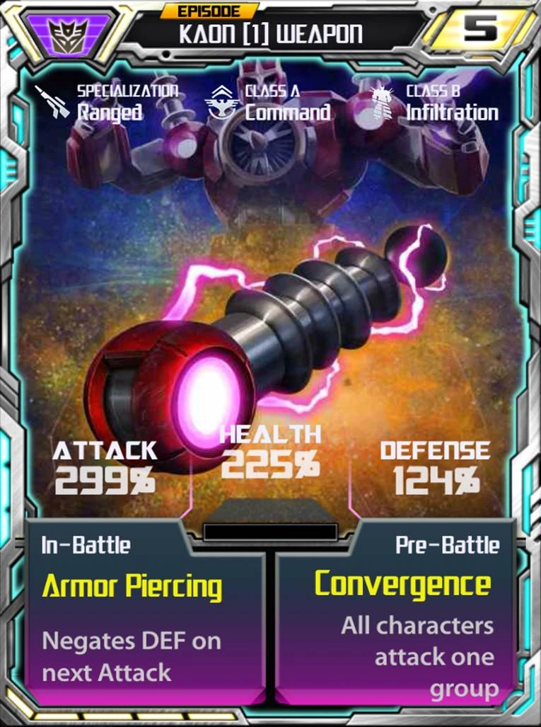 Kaon (1) Weapon | Transformers Legends Wiki | Fandom