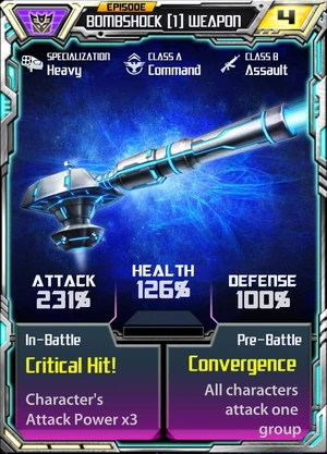 Bombshock (1) Weapon | Transformers Legends Wiki | Fandom