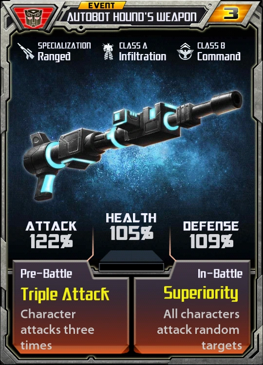 Event Autobot Hound's Weapon | Transformers Legends Wiki | Fandom