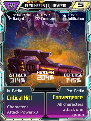 Flywheels (1) Weapon | Transformers Legends Wiki | Fandom