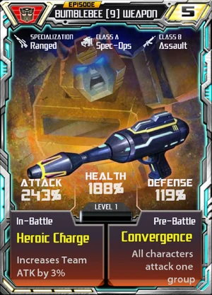 Bumblebee (9) Weapon | Transformers Legends Wiki | Fandom