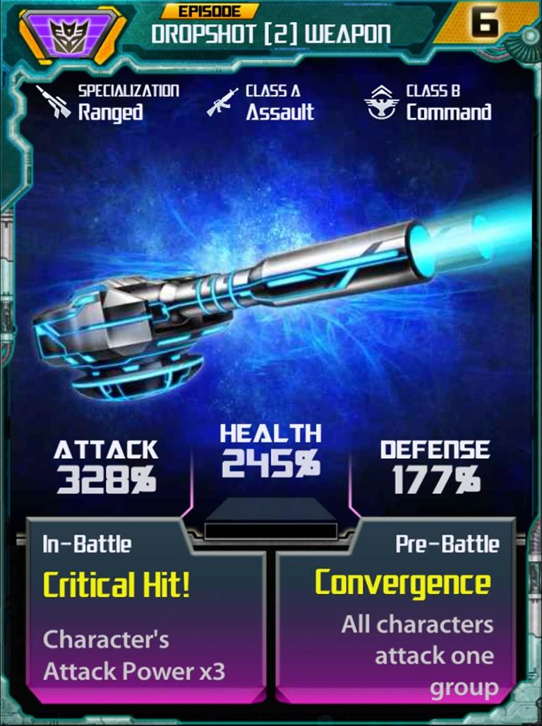 Dropshot (2) Weapon | Transformers Legends Wiki | Fandom