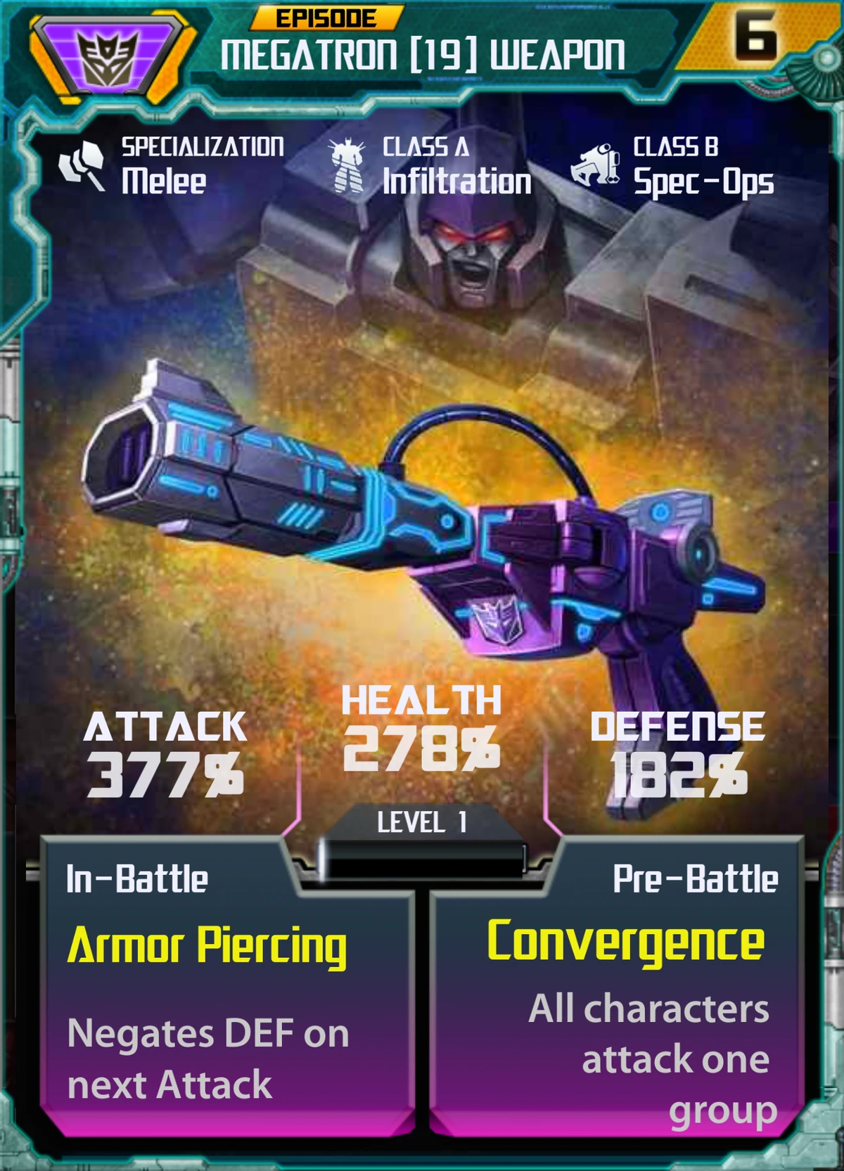 Megatron (19) Weapon | Transformers Legends Wiki | Fandom