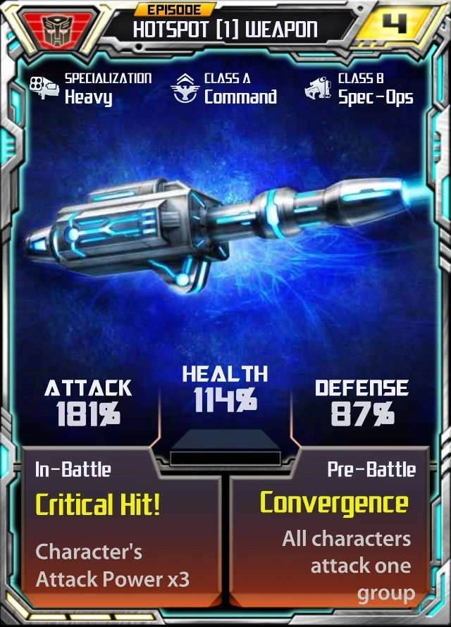 Hotspot (1) Weapon | Transformers Legends Wiki | Fandom