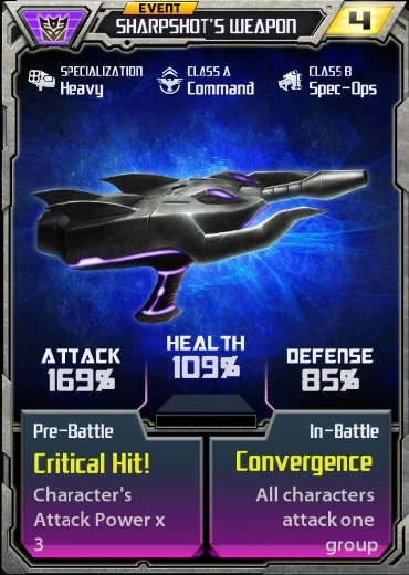 Event Sharpshot's Weapon | Transformers Legends Wiki | Fandom