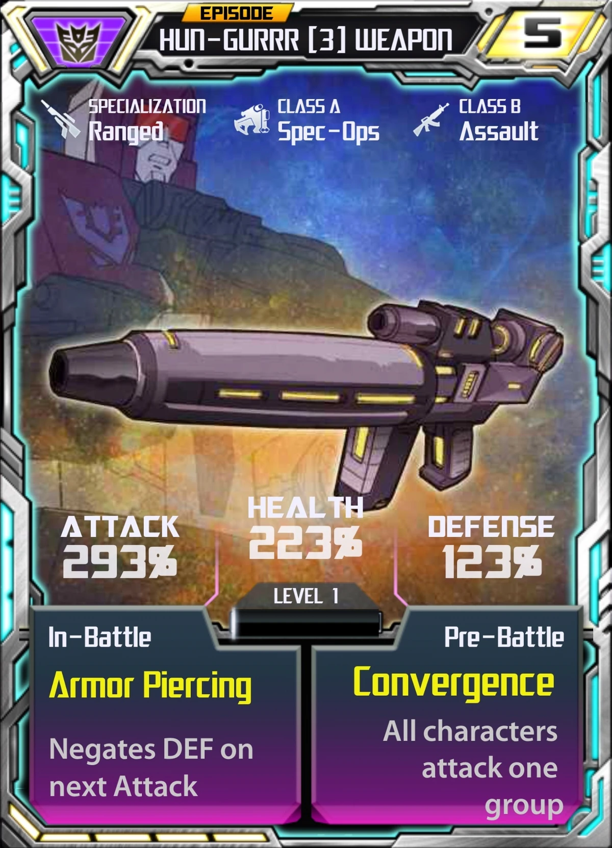 Hun-Gurrr (3) Weapon | Transformers Legends Wiki | Fandom