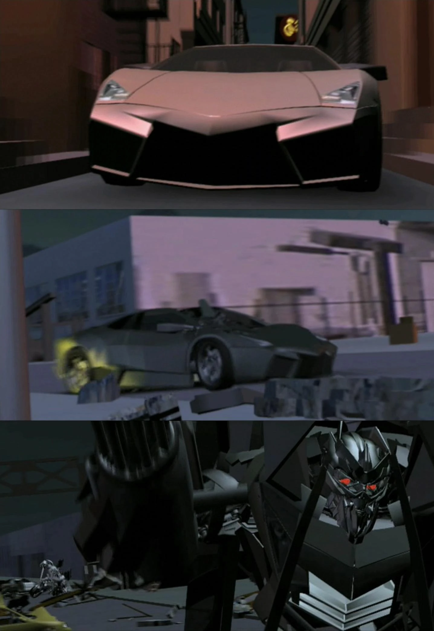 Sideways Transformers Car