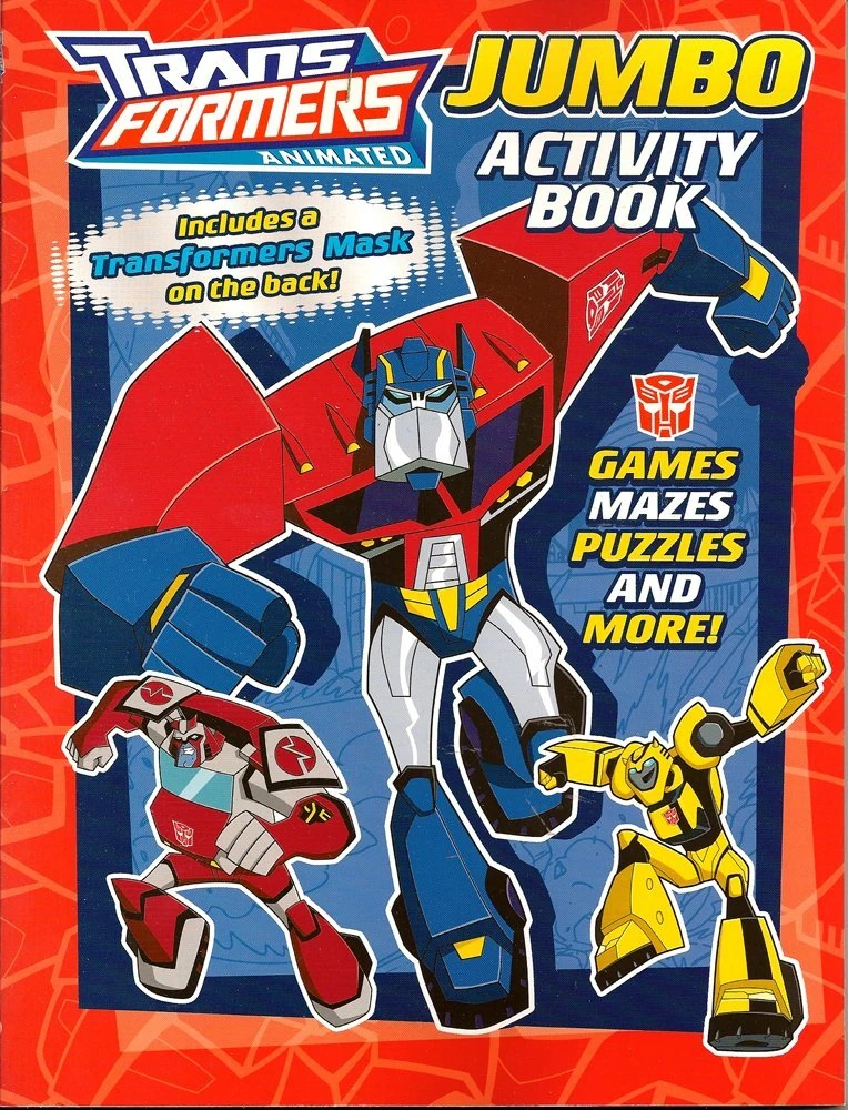 Transformers Animated Jumbo Activity Book (Оптимус) | Transformers вики ...