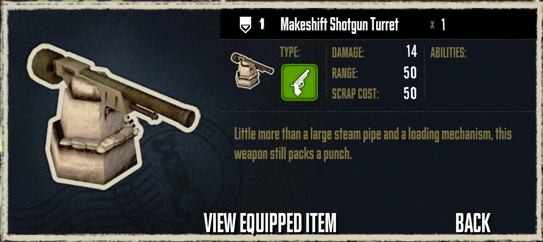 Makeshift Shotgun Turret | Iron Brigade Wiki | Fandom