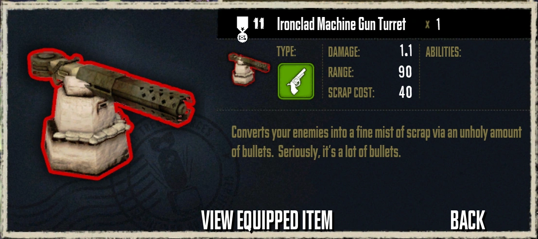 Ironclad Machine Gun Turret | Iron Brigade Wiki | Fandom