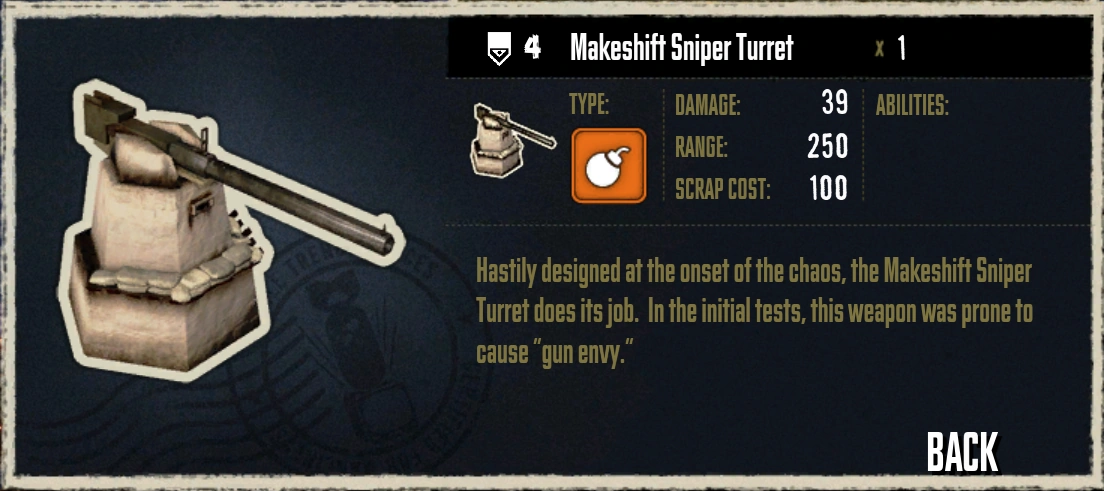 Makeshift Sniper Turret | Iron Brigade Wiki | Fandom