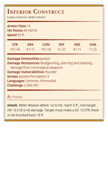 Constructs | Trenor DnD Wiki | Fandom