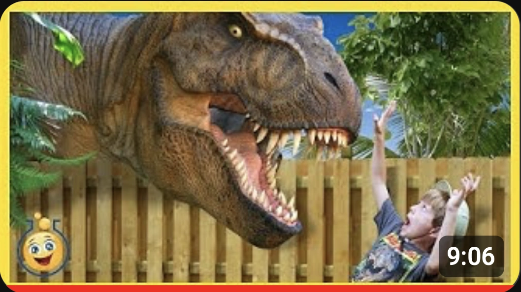 Jurassic Adventure GIANT T-Rex Dinosaur Chases Park Ranger LB, Family ...