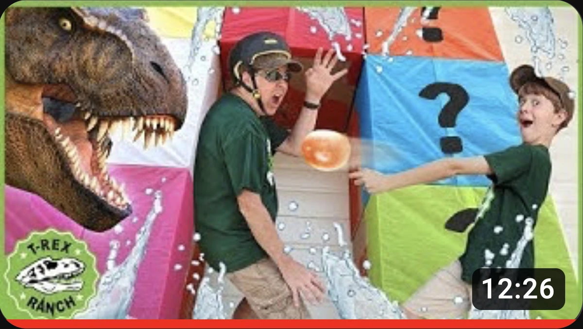 Dinosaur Box Fort Challenge! Kids Play Mystery Game with Surprise Toy ...