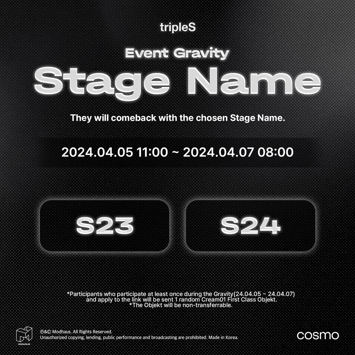 Stage Name Event Gravity | tripleS Wiki | Fandom