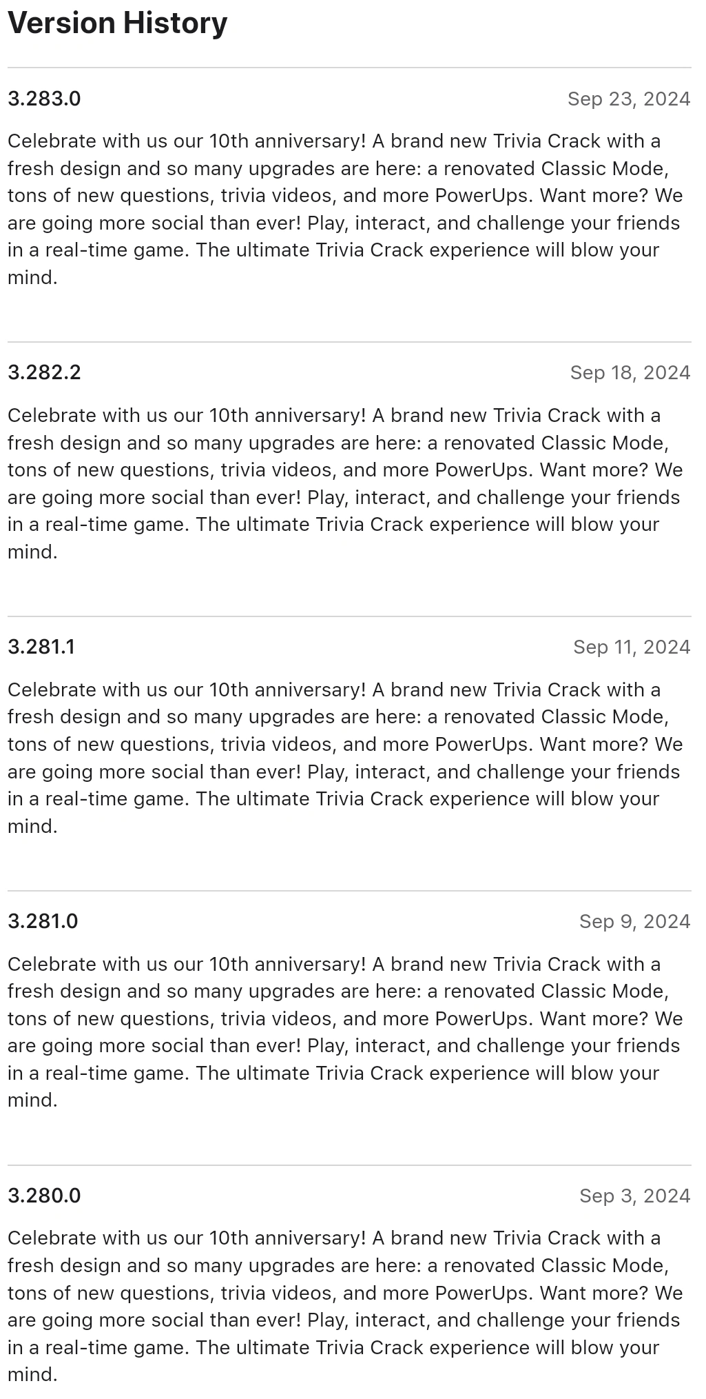 Updates | Trivia-Crack Wiki | Fandom