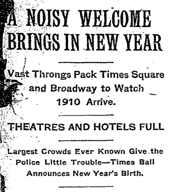 1909-1910 Celebration | Times Square Ball Drop Wiki | Fandom