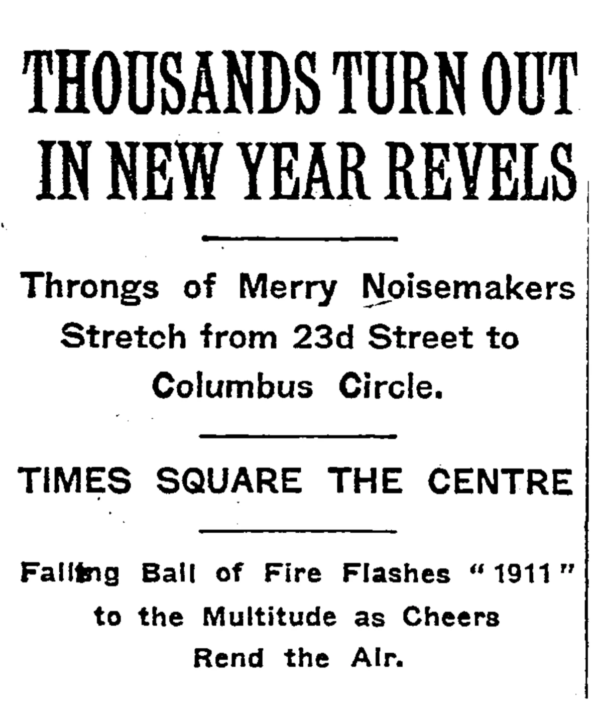 1910-1911 Celebration | Times Square Ball Drop Wiki | Fandom