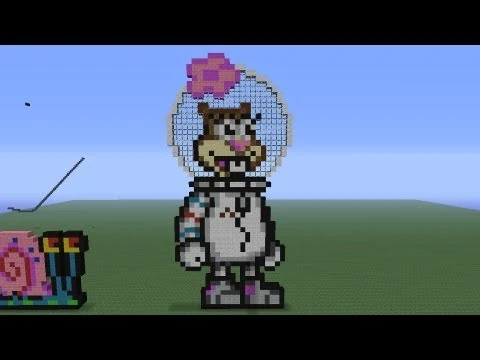 Minecraft Pixel Art: Sandy Cheeks Tutorial (Spongebob Squarepants ...
