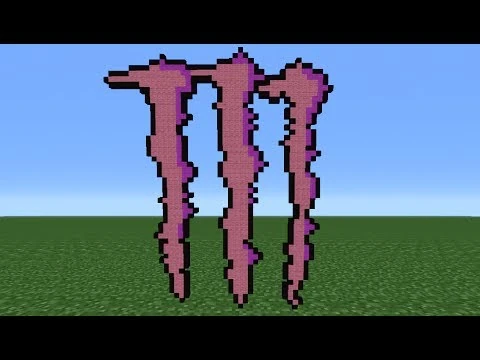 Minecraft Tutorial: How To Make The Monster Logo | Tsmc-minecraft Wiki ...