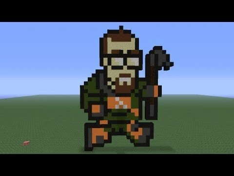 Minecraft Pixel Art: Gordan Freeman Tutorial | Tsmc-minecraft Wiki | Fandom